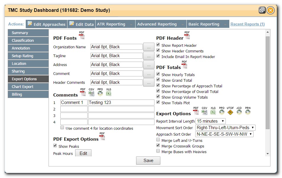 Modify Reports with Export Options