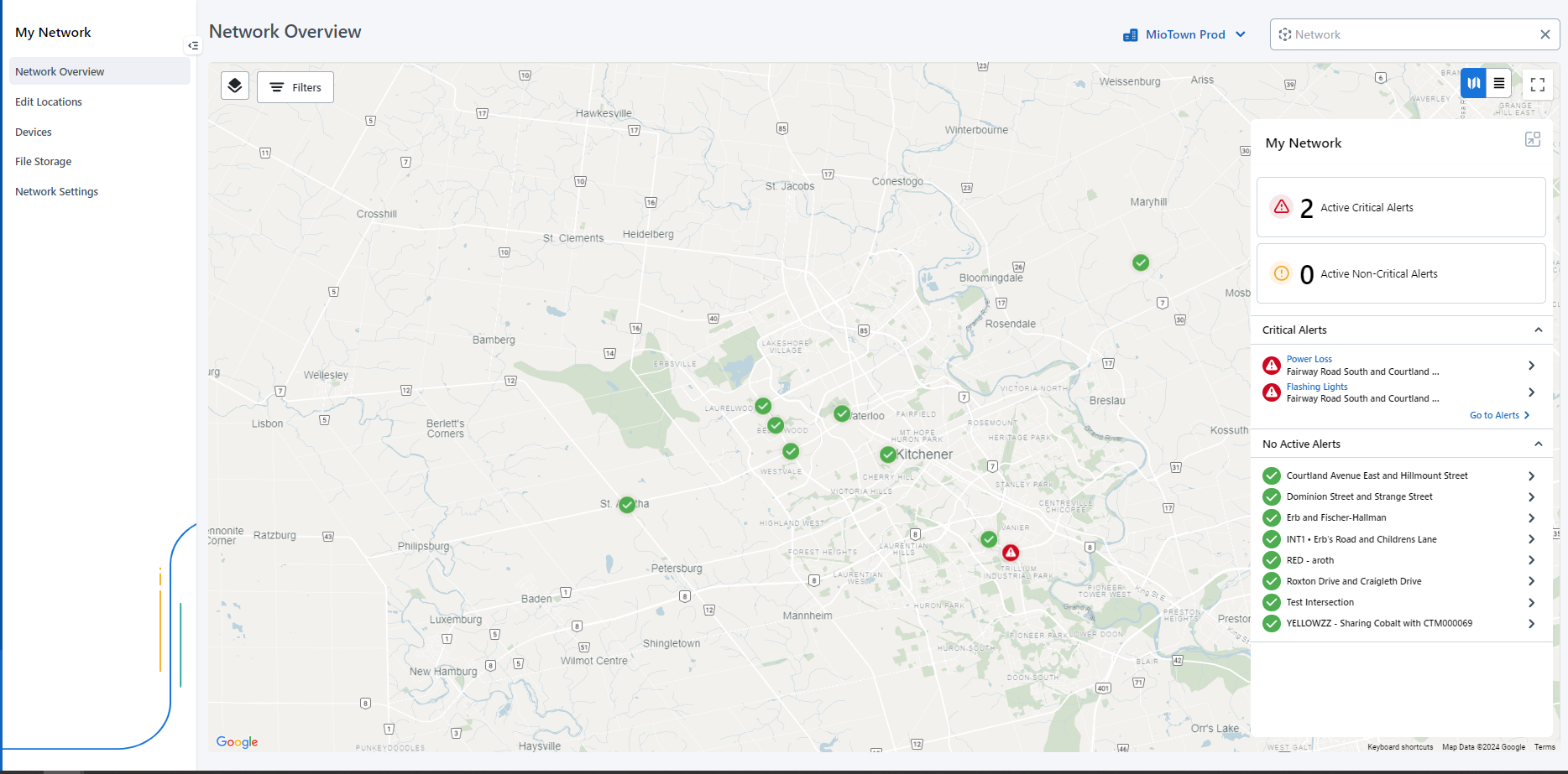 Network Overview in Miovision One